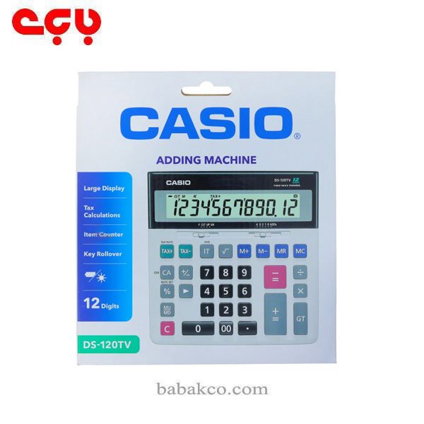 ماشین حساب کاسیو مدل DS-120TV | کتابسرای بابک